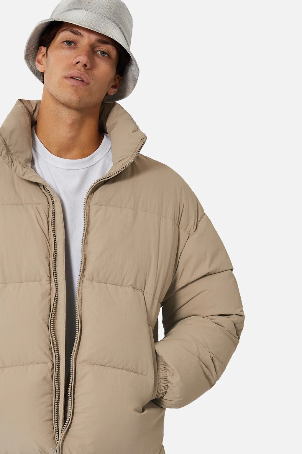 Regent Puffer Jacket - Latte: Stylish & Warm – Blowes Clothing