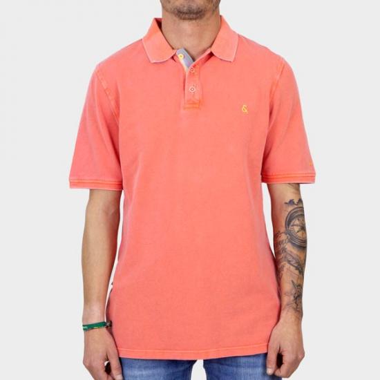 Cotton Polo - Washed Salmon – Blowes Clothing